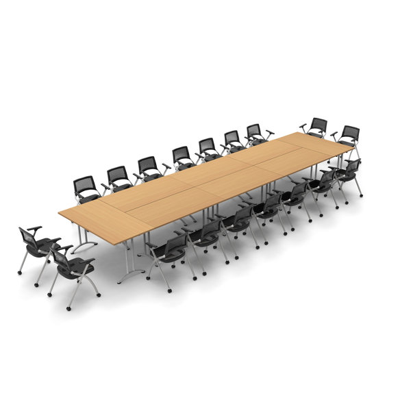 TeamWORK Tables 18 Person Conference Meeting Tables with 18 Chairs ...