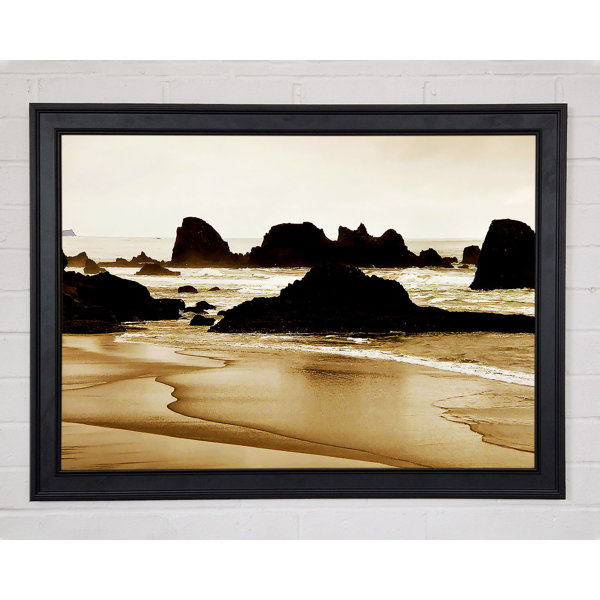 Highland Dunes Sepia Ocean Delight Framed Print 9489 | Wayfair.co.uk