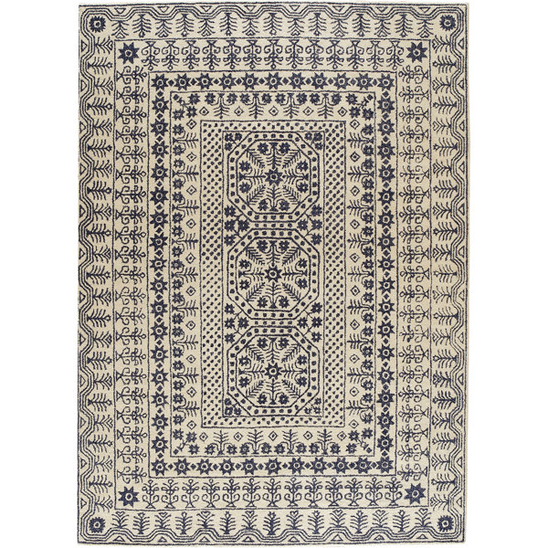 Surya Smithsonian Ivory/Blue Area Rug & Reviews | Perigold