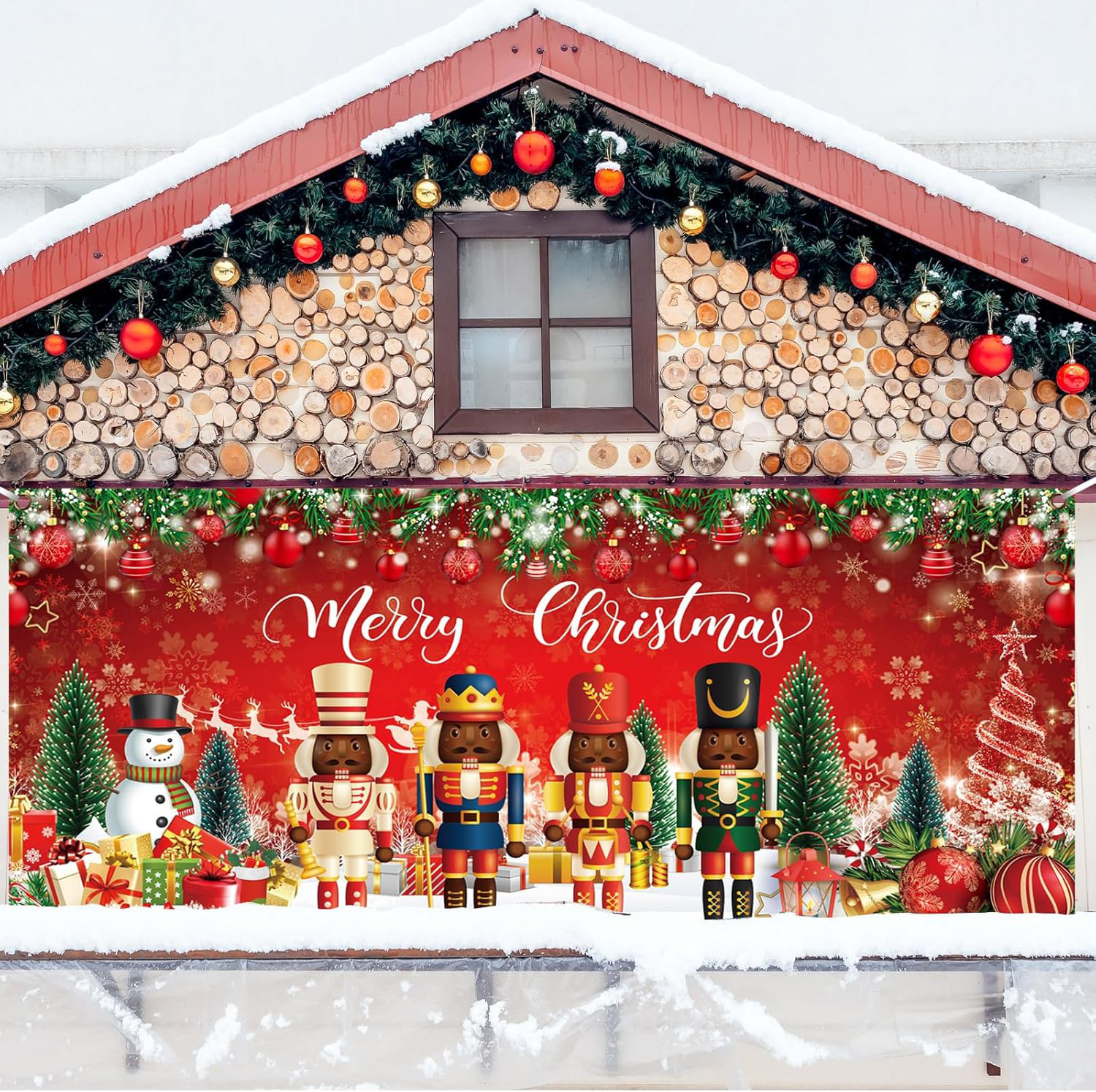 The Holiday Aisle® Black Nutcracker Christmas Garage Door Decoration 6 ...