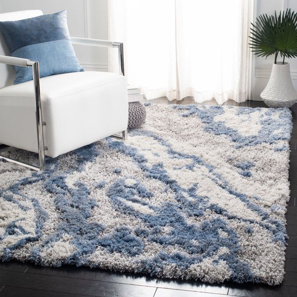 Rosecliff Heights Tristan Horizon Shag 800 Performance Abstract Rug ...