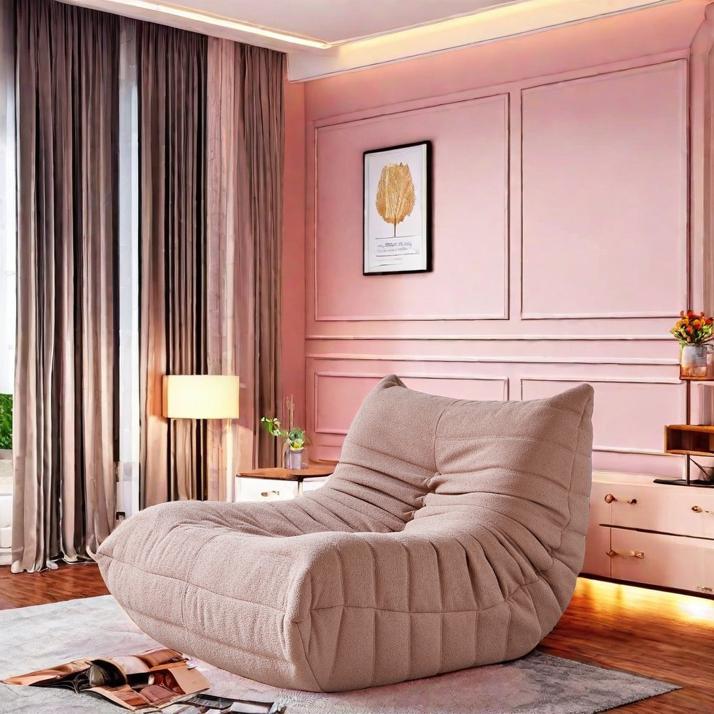 Trule Lazy Sofa Floor Lounge Chair Sofa, Ergonomic Design With Button ...