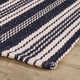 Riter Ticking Stripe Navy/Ivory Handwoven Indoor/Outdoor Rug | Birch Lane
