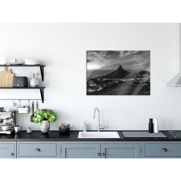 Union Rustic Cape Town Lion's Head - No Frame Print on Glass | Wayfair ...