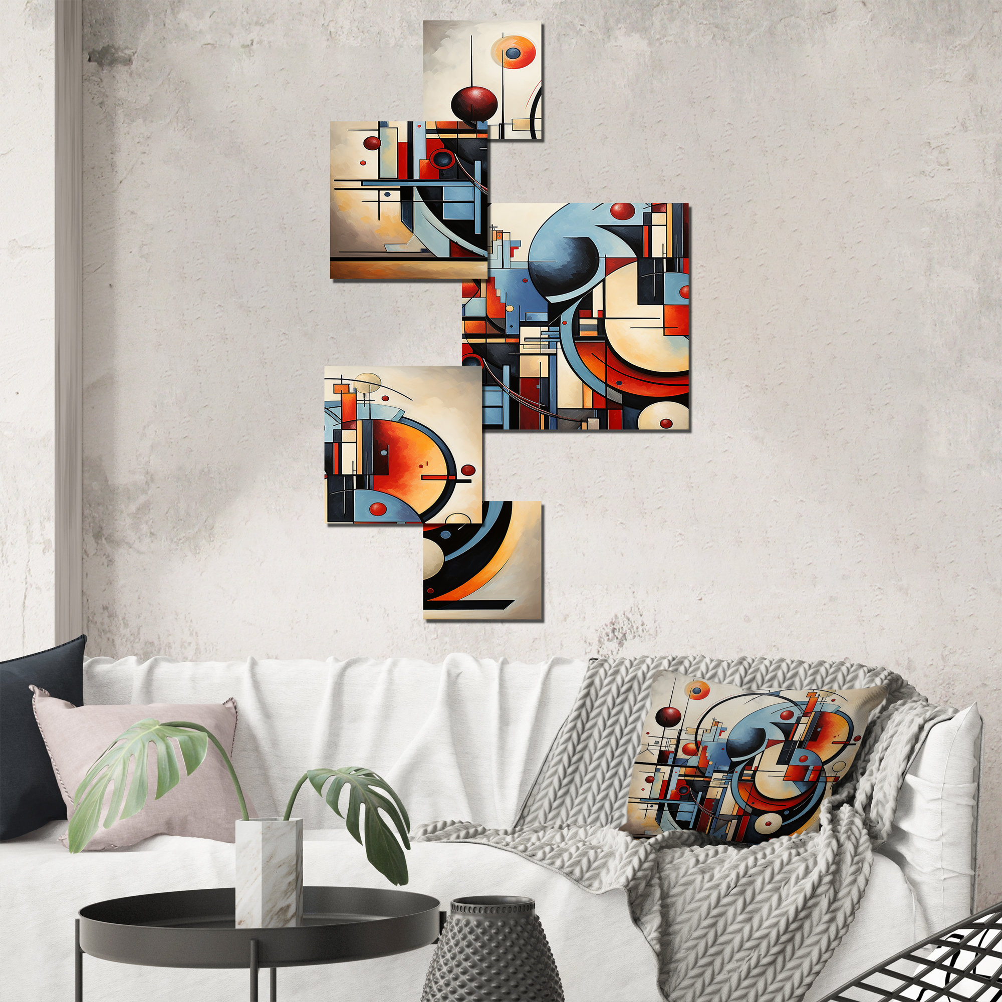 George Oliver Blue Supreme Abstract Realms I - Abstract Square Wall Art ...