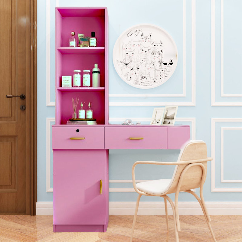 Latitude Run® Brizeyda Wall-Mount Makeup Vanity Dressing Table with ...