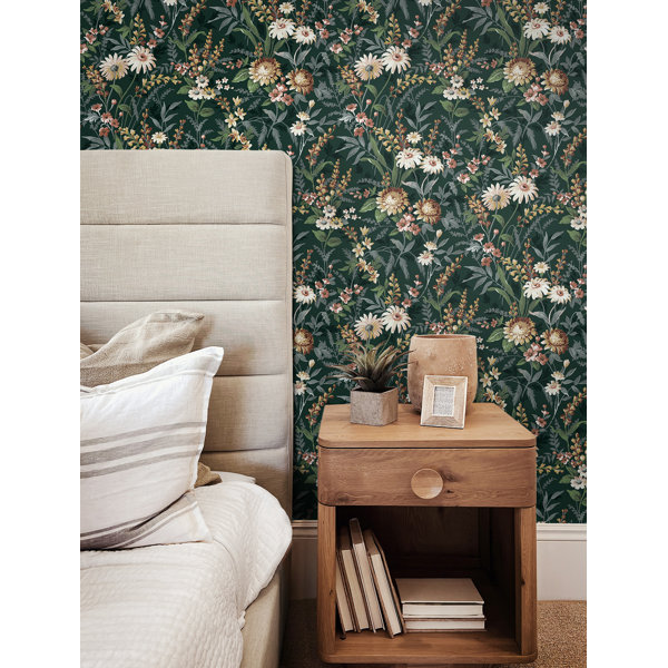 Red Barrel Studio® Yanci Peel & Stick Floral Roll & Reviews | Wayfair
