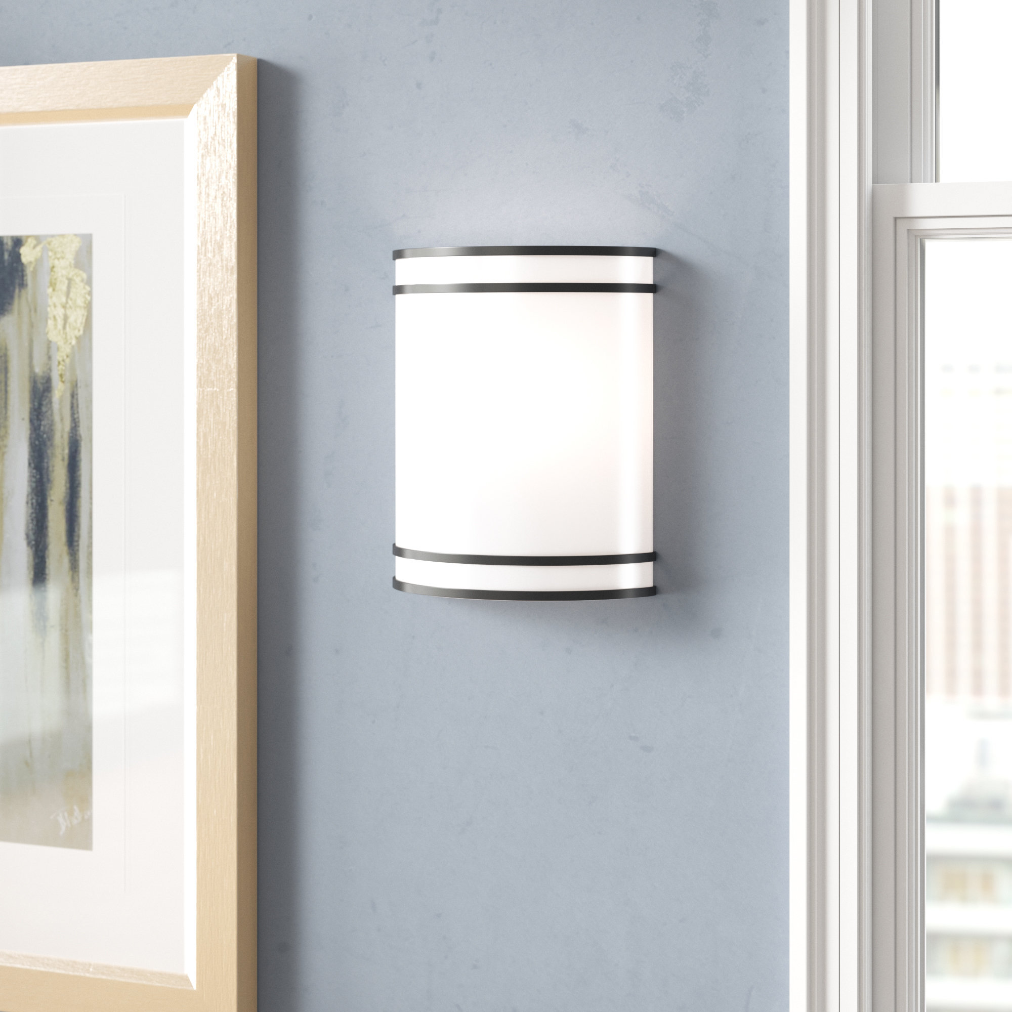 Wade Logan® Perri 1 - Light LED Dimmable Flush Mounted Sconce & Reviews ...