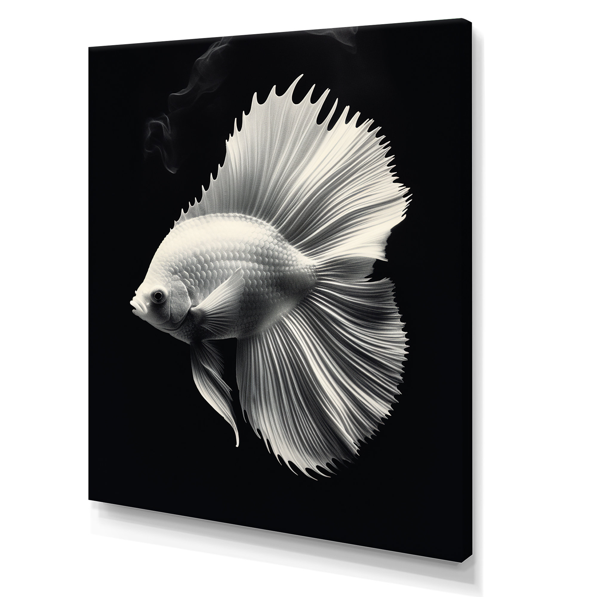 Design Art Golden Glint And Graphite A Butterflyfiish - Fish Canvas ...