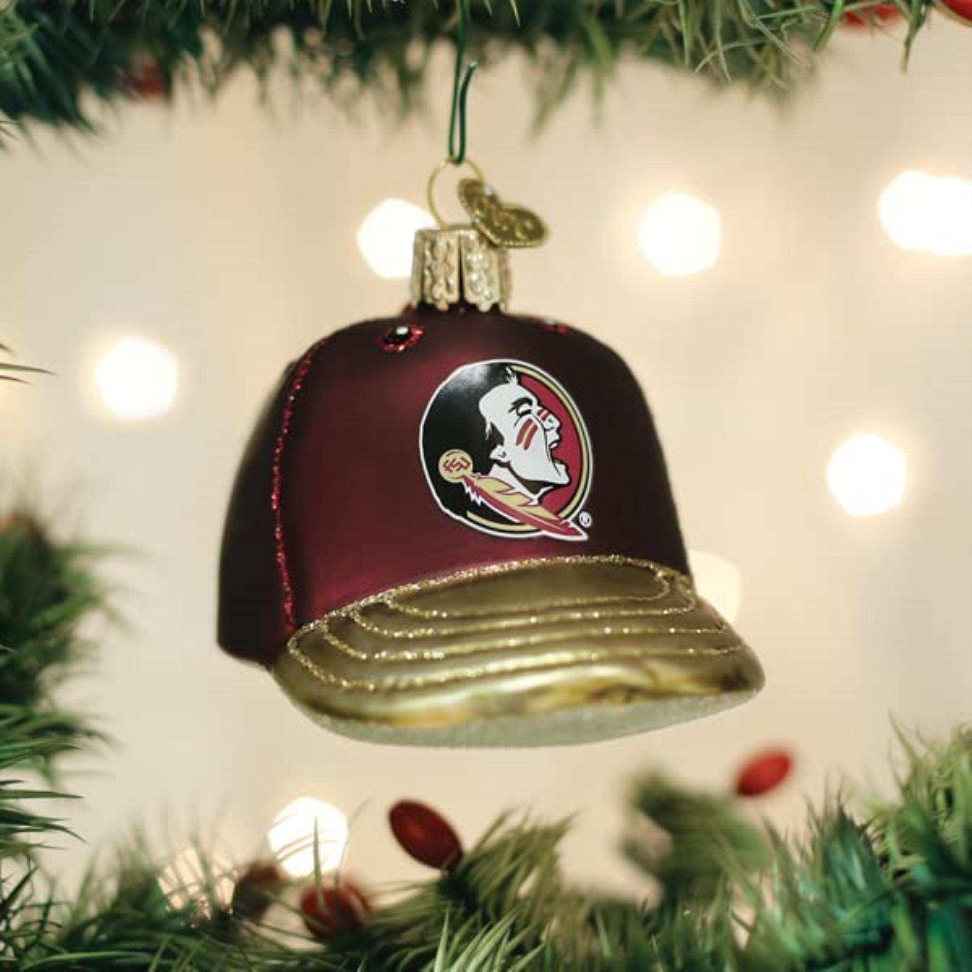 Old World Christmas Florida State Baseball Cap Hanging Figurine ...