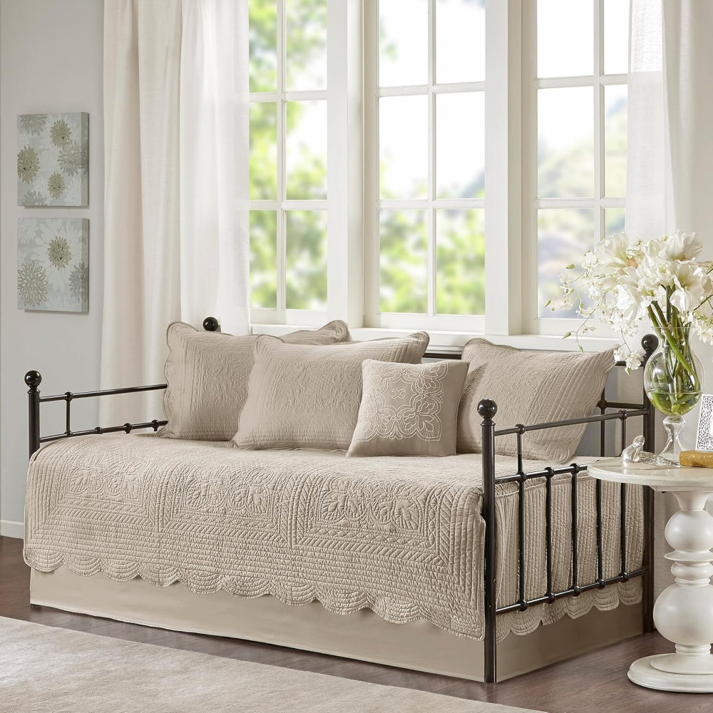 Hokku Designs Daybed Cover Set Damask Quilted Cover For Daybeds, All ...