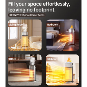 GREENEVER Space Heater In Silver Indoor with Humidifier PTC Electric ...