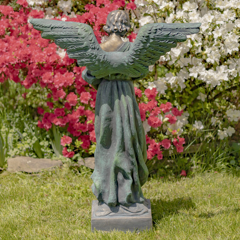 Astoria Grand Angel Magnesium Garden Statue & Reviews | Wayfair
