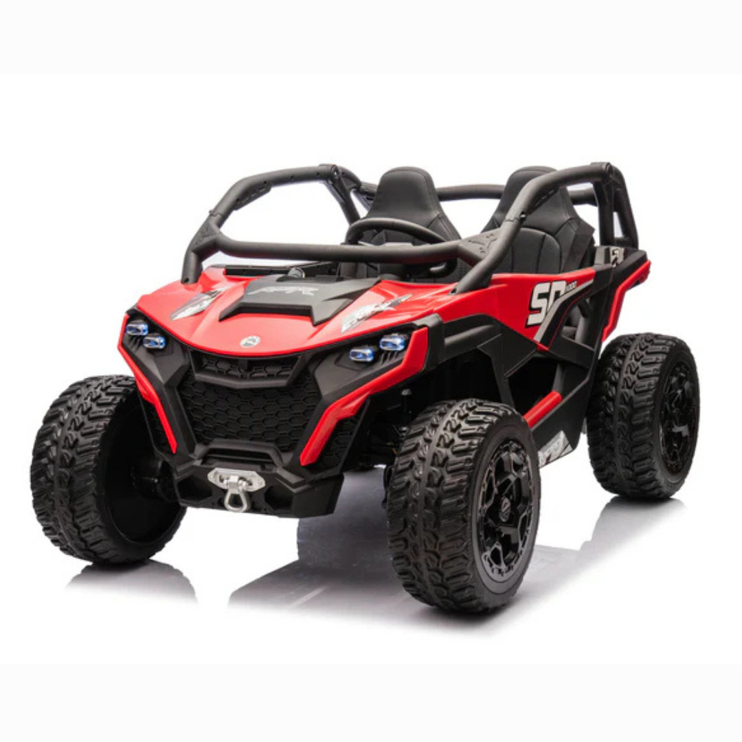 KidsVip Buggy pour enfants 2 places 4X4 avec roues en caoutchouc ...