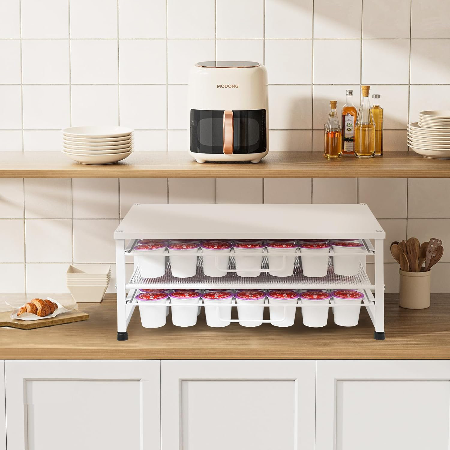 Elaine Mercure K Cup Holder Organizer For 70 Pods, 2-Tier Coffee Pod ...