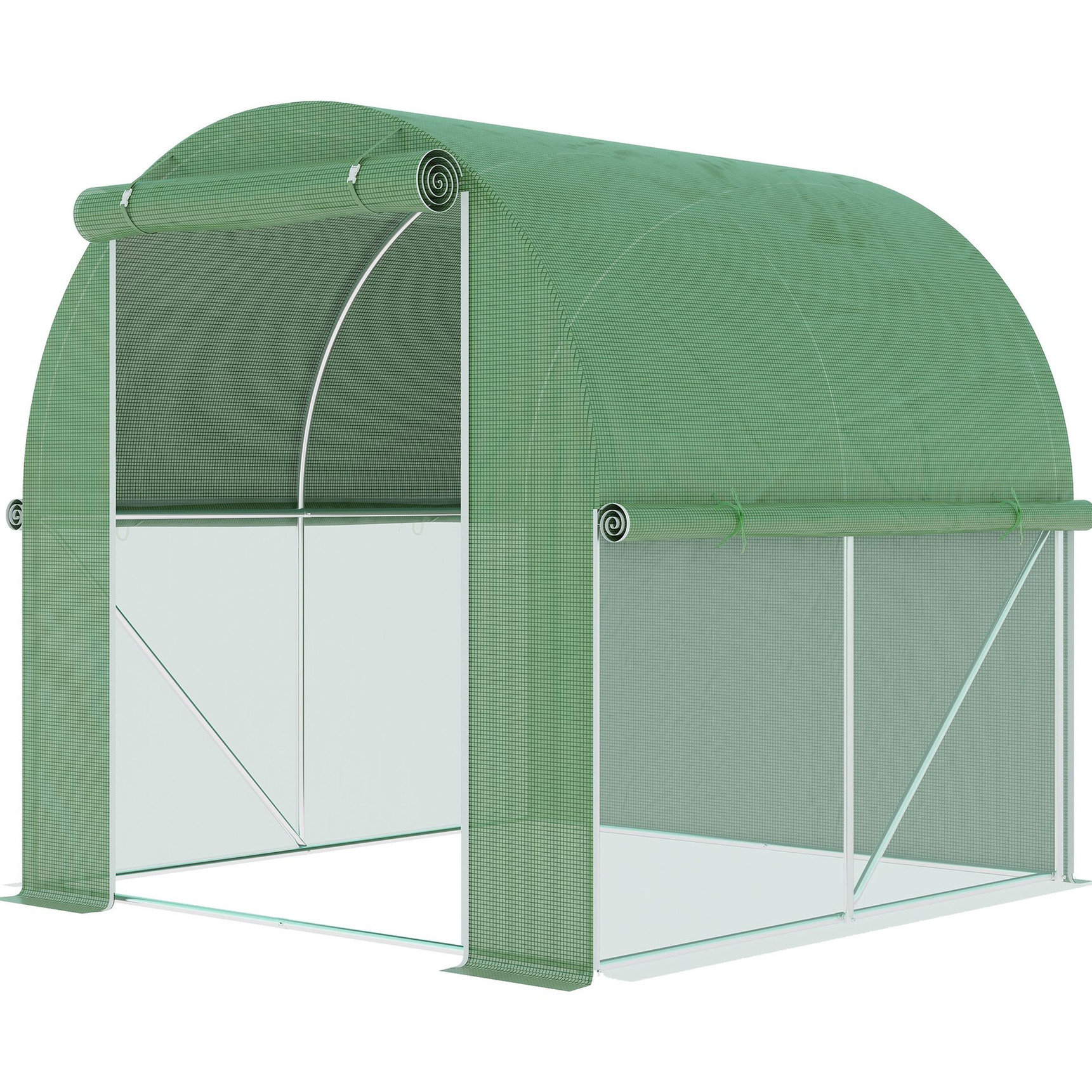 TUOXIN Greenhouse - Steel Frame, 140 Gsm Pe Cover, Zipper Door, Doors ...