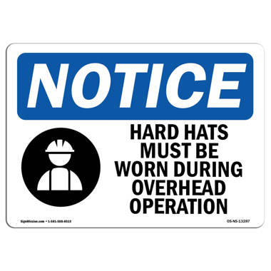 SignMission Hard Hats Must Be Worn During Sign | Wayfair