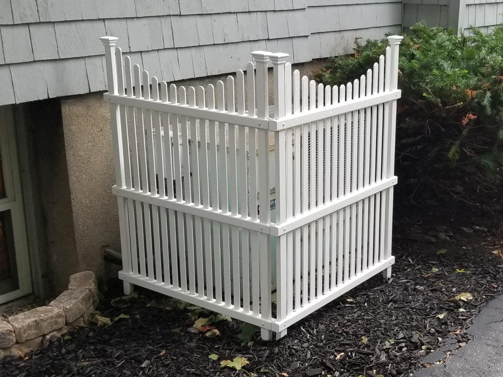 Tiprol 2 Panels White Vinyl Privacy Screen, Outdoor Privacy Panels 36"L ...