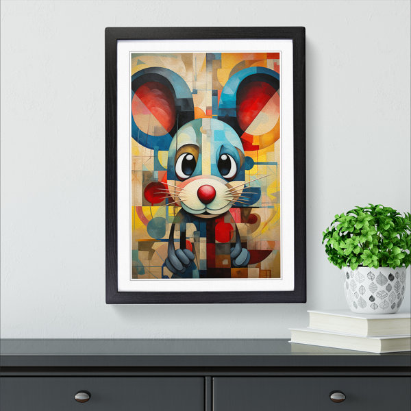 Marlow Home Co. Mouse Cubism - Single Picture Frame Art Prints on Wood ...