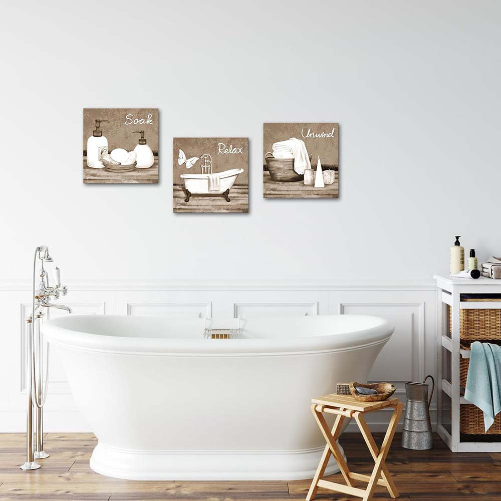 August Grove® Wall Art Bathtub Spa Painting Prints Decorative Relax ...