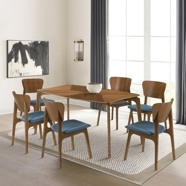 George Oliver Jennelle 7 Piece Rectangular Dining Table Set in ...