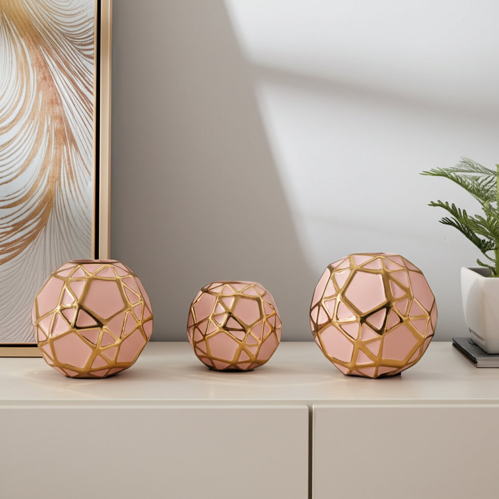 Mercer41 Nesselroad Decorative Stoneware and Ceramic Orbs with Glossy ...