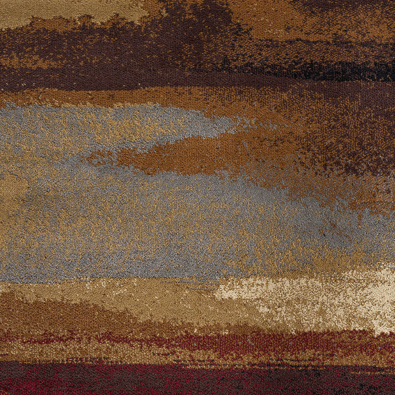 Wade Logan® Mettler Abstract Brown/Beige Area Rug - Brown/Beige/Red ...