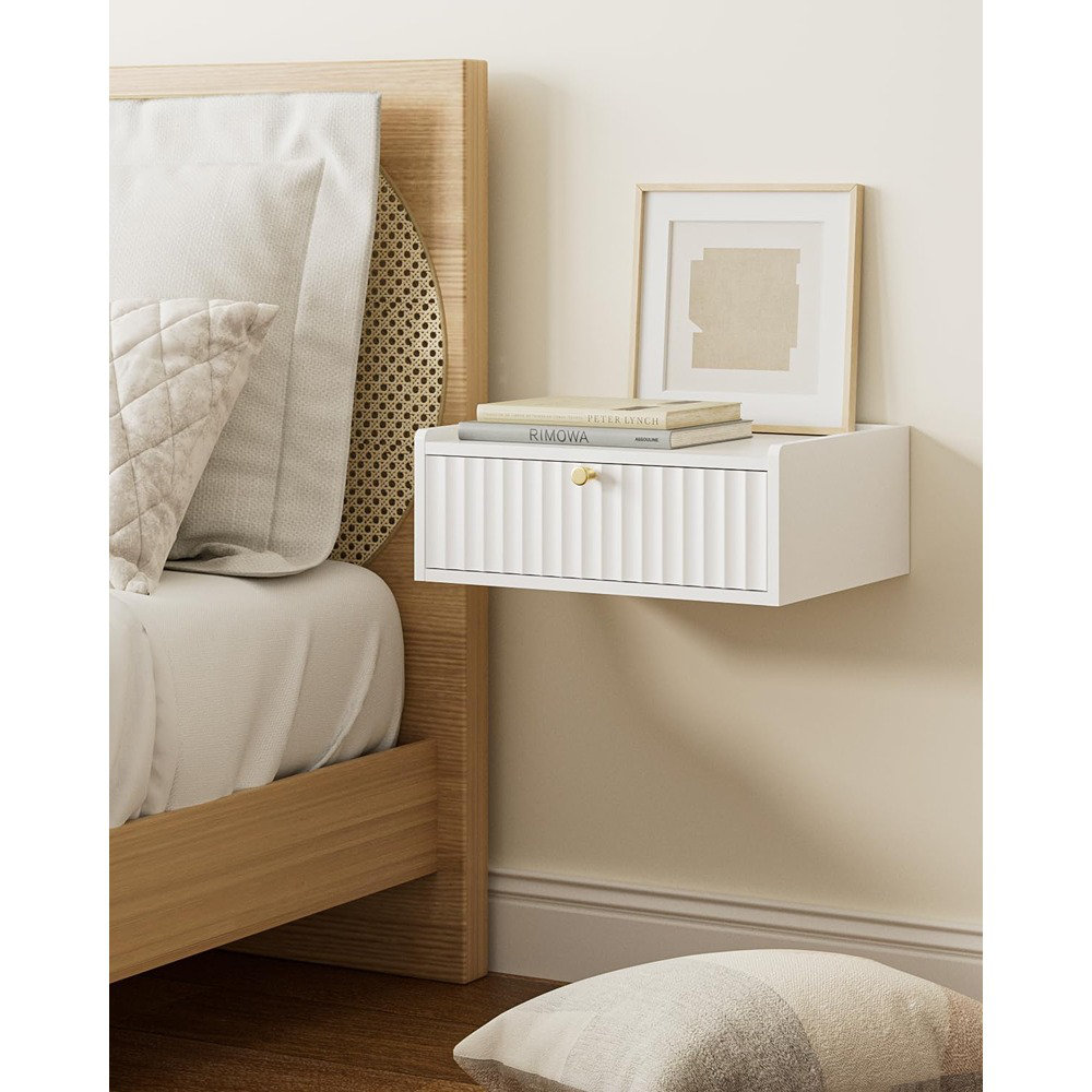 Latitude Run® Floating Nightstand,Wall Mounted Night Stand With Drawer ...