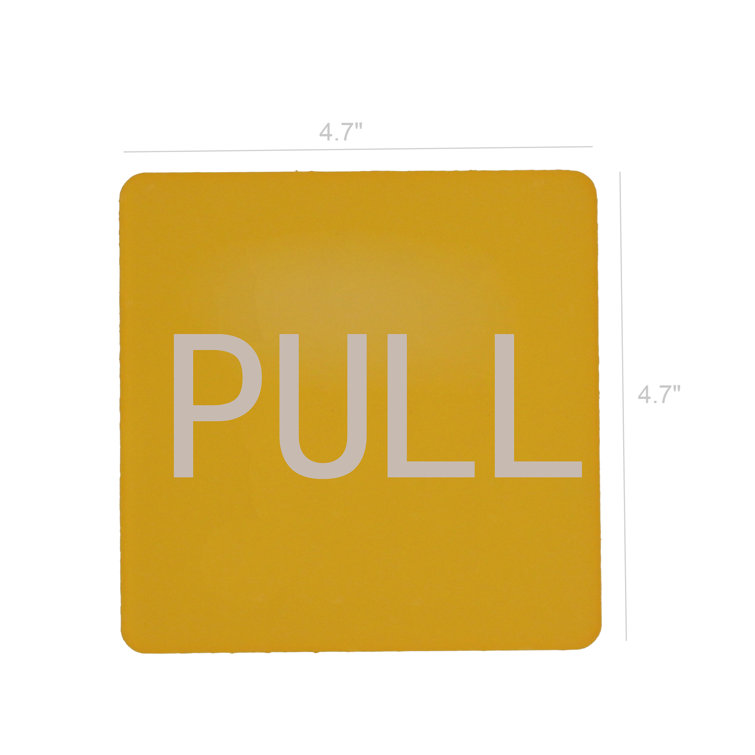 FixtureDisplays Yellow Door Sign PULL Door Direction Signage Public ...