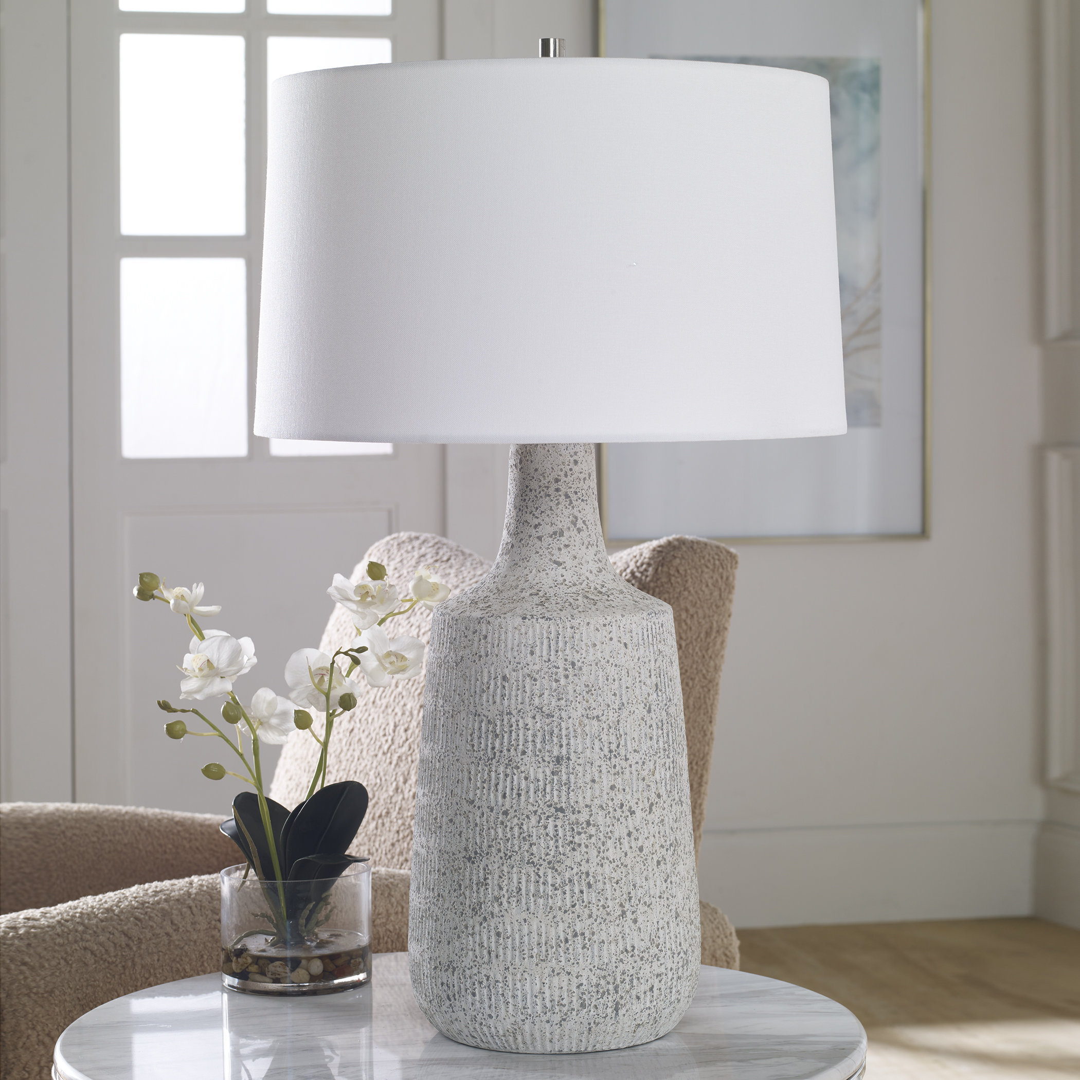 Rosecliff Heights Scouts White Table Lamp | Wayfair