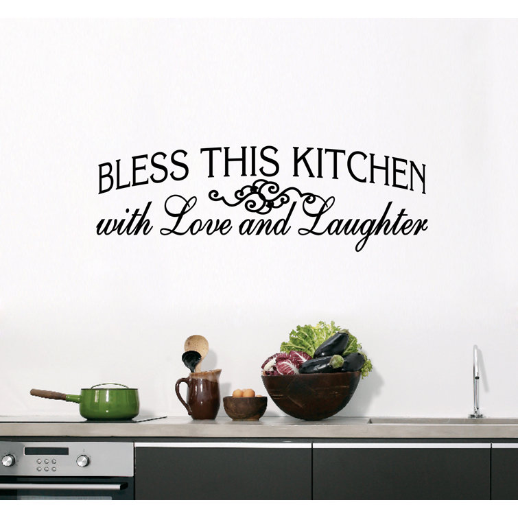 Charlton Home® Bless This Kitchen Wall Decal & Reviews | Wayfair