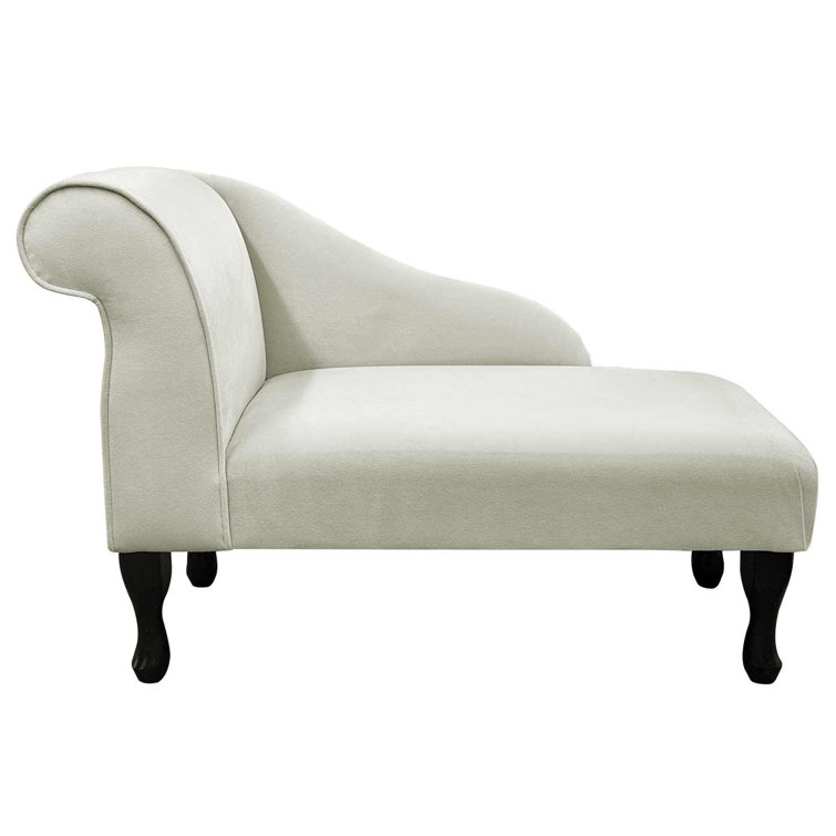 Beaumont Cream Velvet Mini Chaise Longue | Wayfair.co.uk