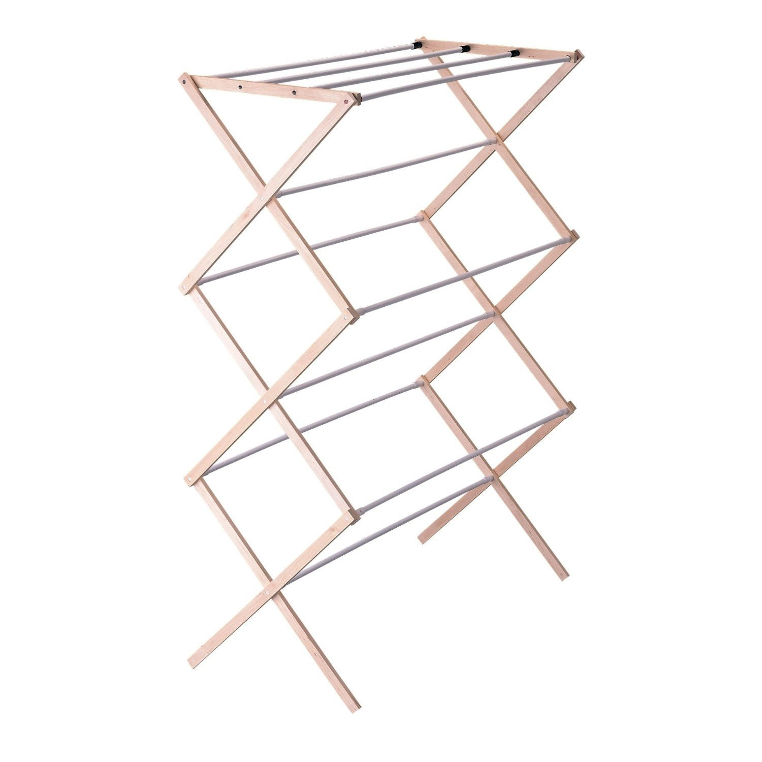 Rebrilliant Meghan Wood Drying Rack with Vinyl Dowels in White ...