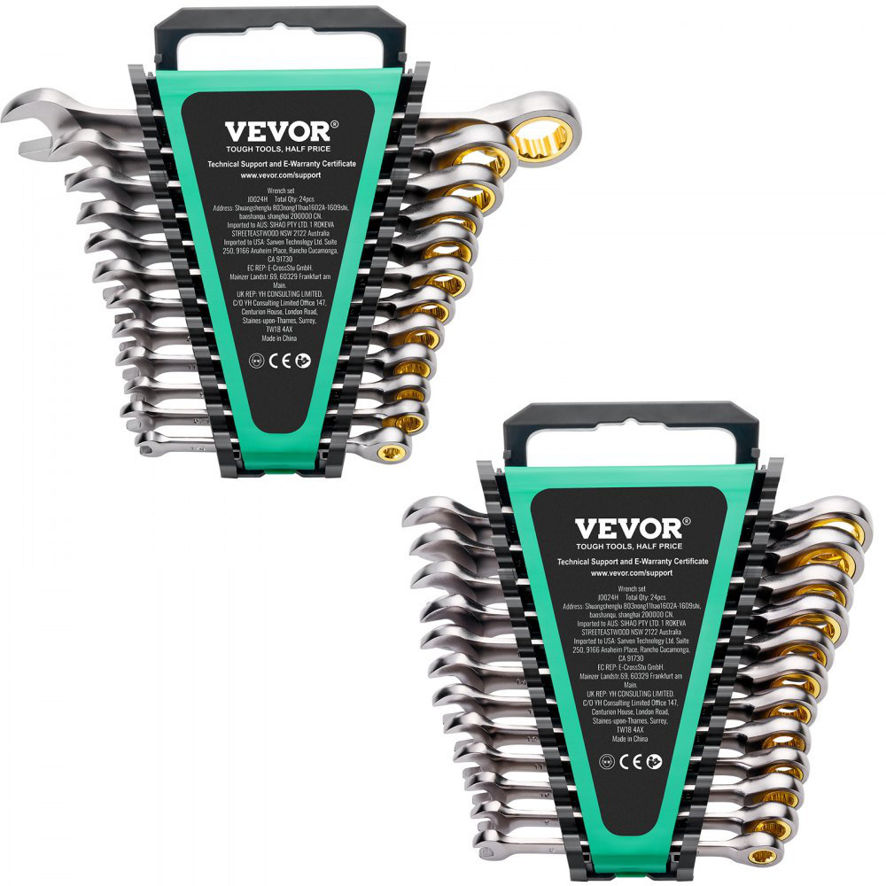 WFX Utility™ Combination Wrench Set 24 PCS SAE 1/4" to 7/8" Metric 8-19 ...