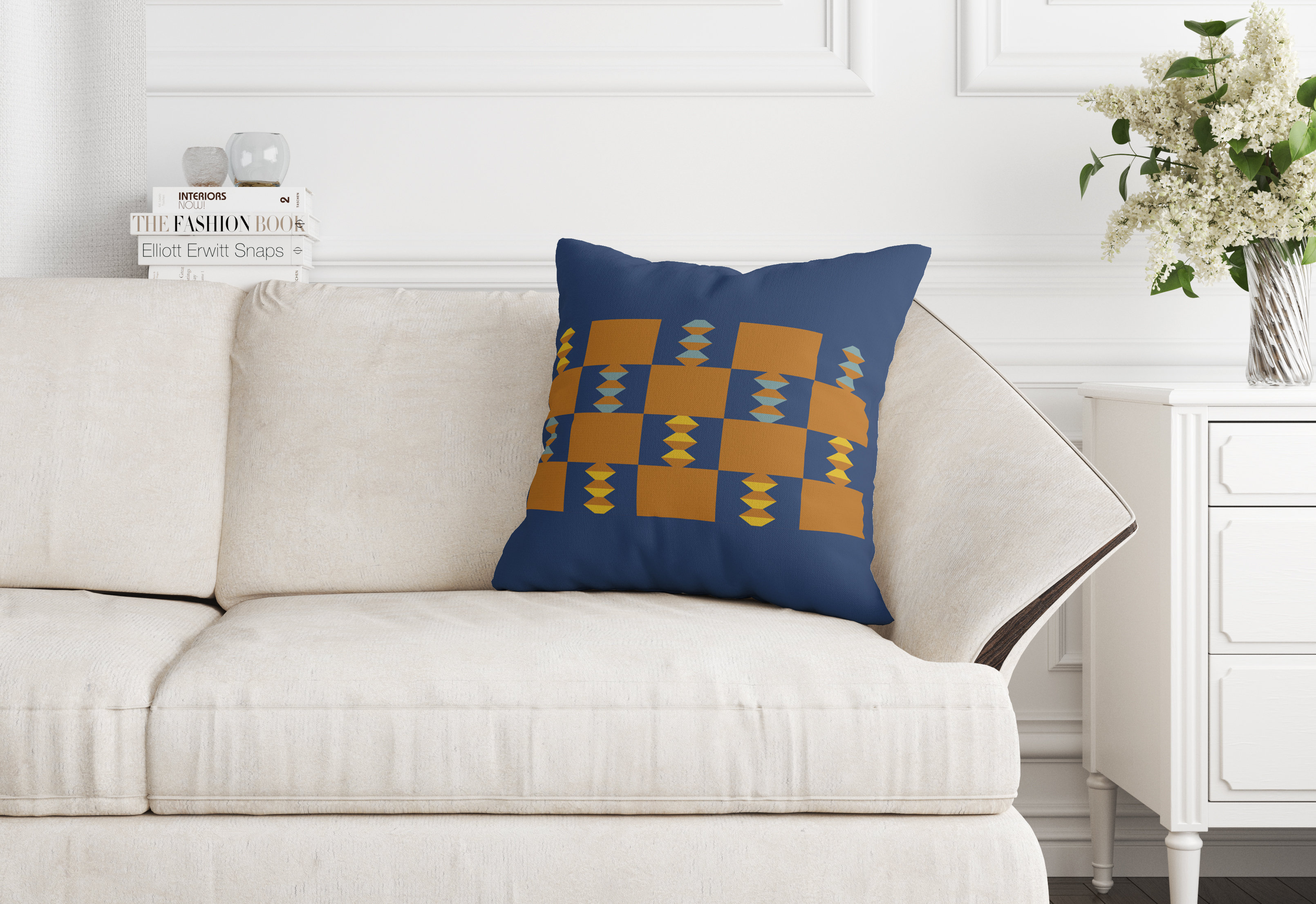 ULLI HOME Crystal Tribal Kente Inspired Square Indoor Pillow Cover ...