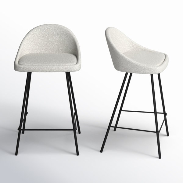 AllModern Holmes Boucle Bar & Counter Stool & Reviews | Wayfair