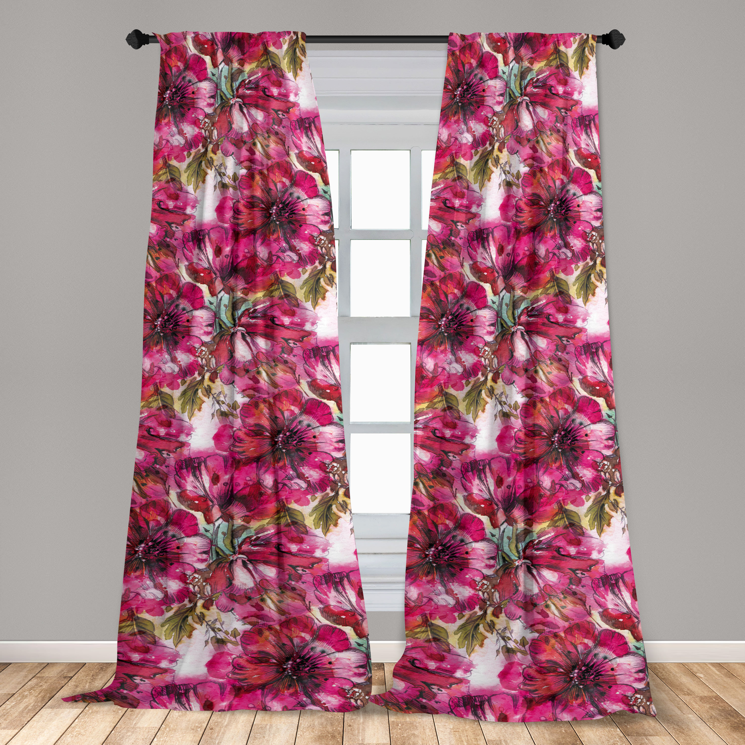 East Urban Home Slonin Microfiber Semi-Sheer Curtain Pair | Wayfair