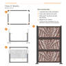 OUTDECO 2'x4' Privacy Panel Frame Kit for Outdeco Panels (Holds three 2 ...