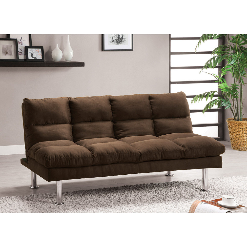 Latitude Run® Contemporary Style Futon Bed Microfabric Converted Into ...