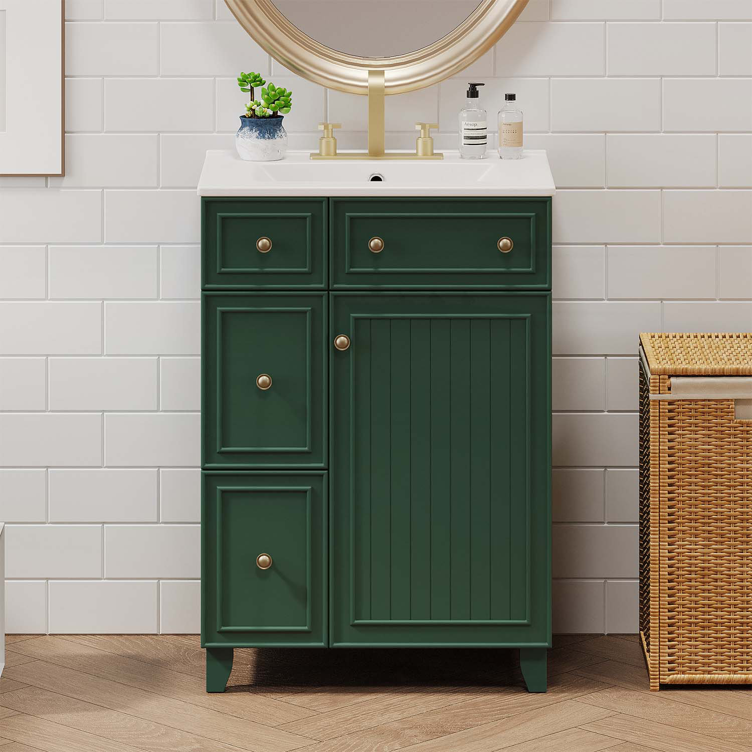 Wildon Home® Charming Bathroom Vanity Cabinet with Outstanding Storage ...