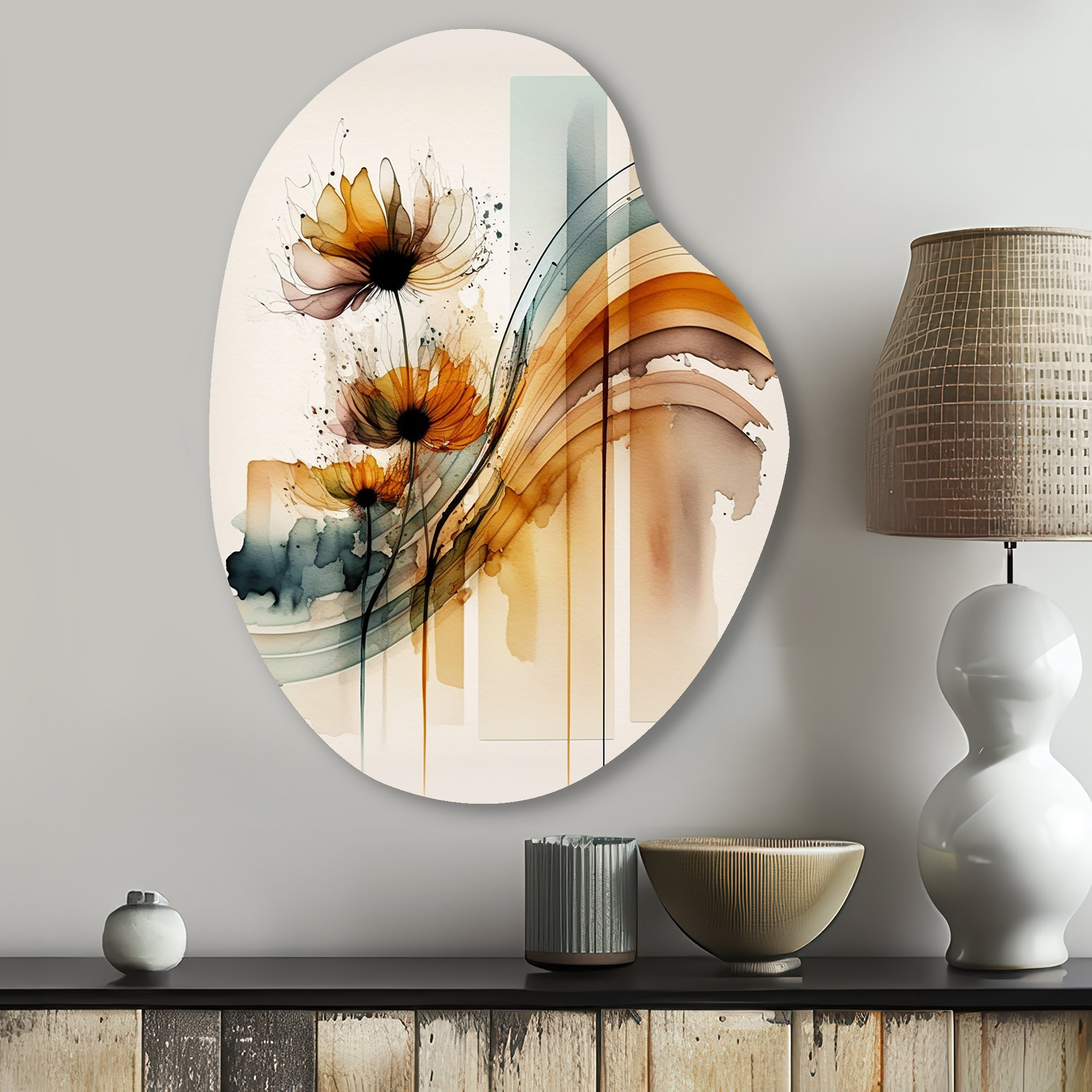 Design Art Orange Daisy Flowers Hyper Realistic II - Daisy Pear Shape ...