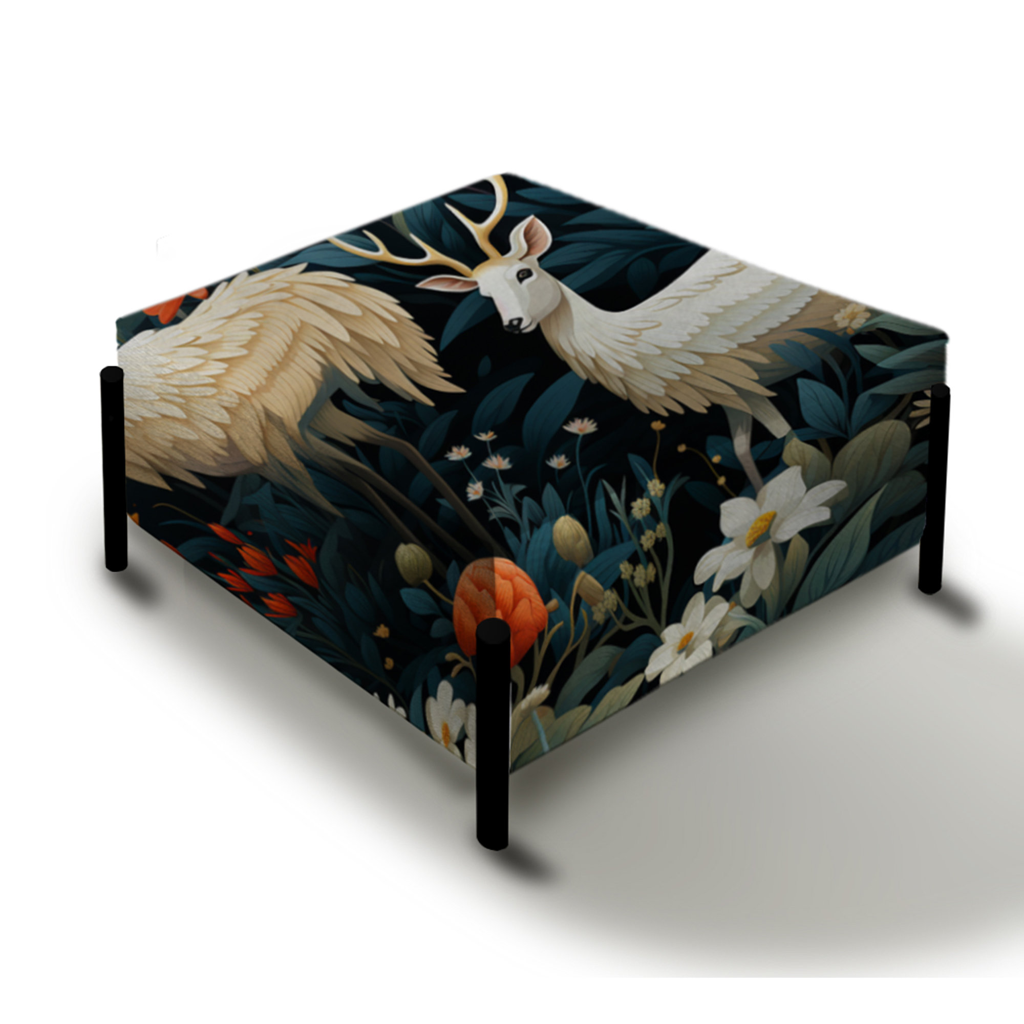 Design Art Wildlife Forest Deer Animal Pattern - Animal Print Large ...