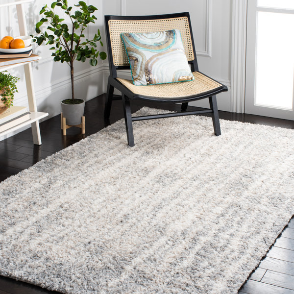 Steelside™ Mena Abstract Gray/Ivory Area Rug | Wayfair