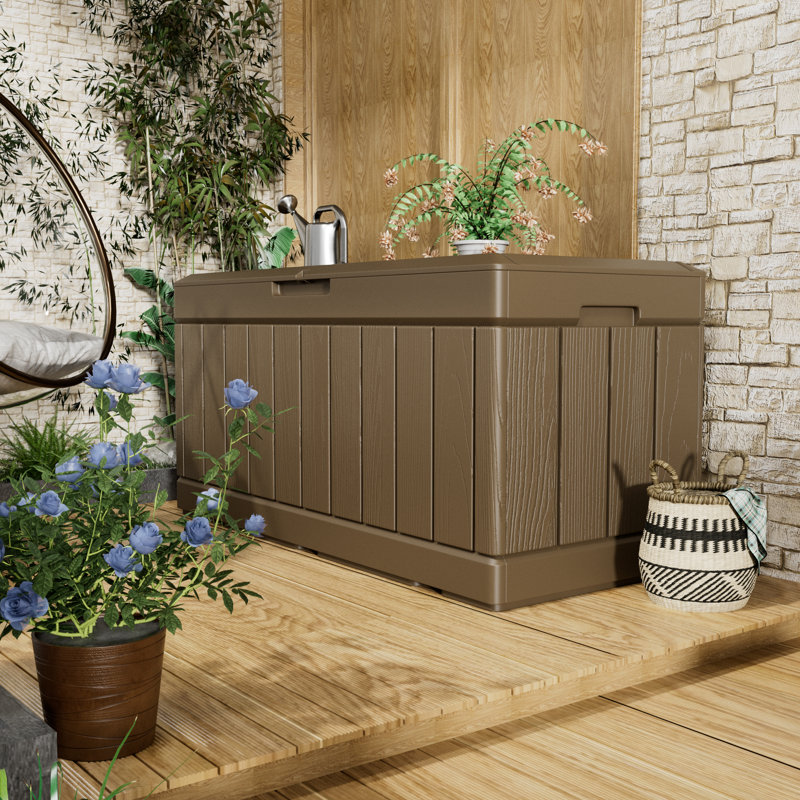 Furmax 90 Gallon Water Resistant Lockable Deck Box & Reviews | Wayfair