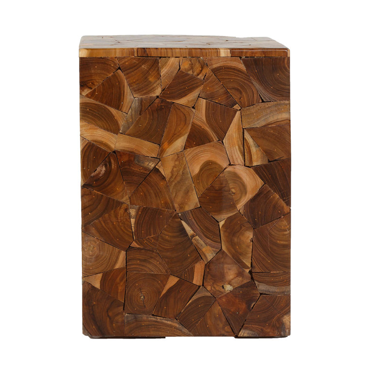 Millwood Pines Emily-Jane Solid Wood Block End Table | Wayfair