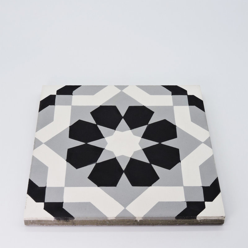 Moroccan Mosaic Beldia 8" x 8" Cement Patterned Wall & Floor Tile | Wayfair