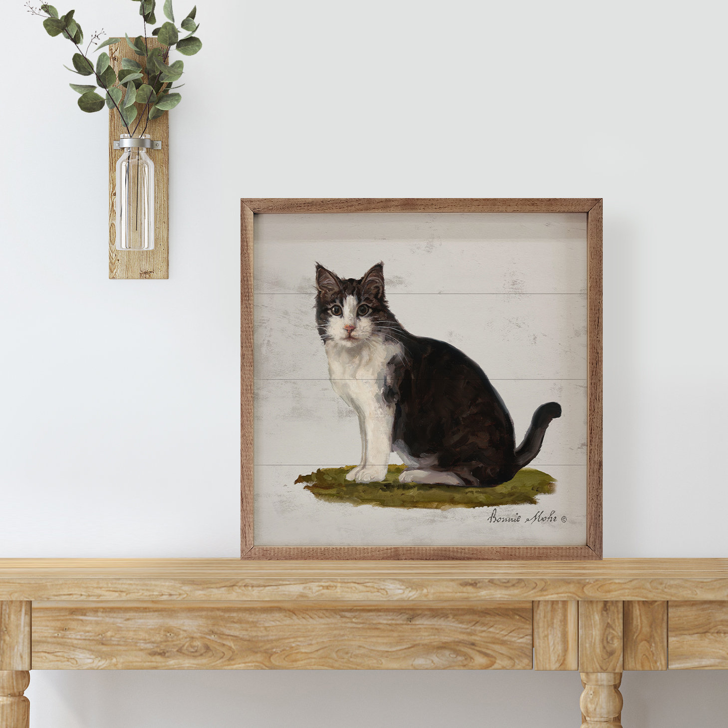 Winston Porter Cat On Grass By Bonnie Mohr | Wayfair