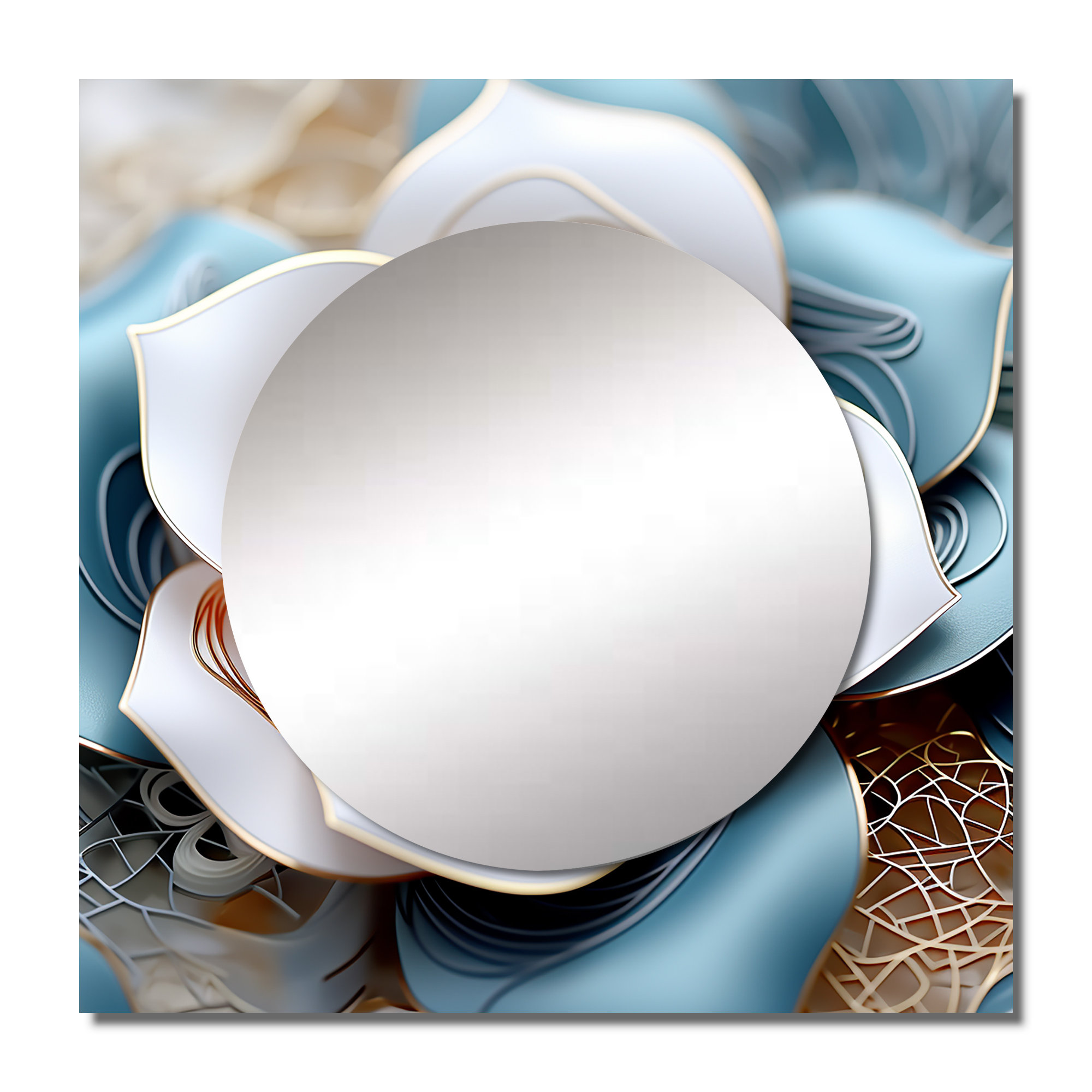 East Urban Home Mojca - Rose Large Square Mirror For Wall Art Decor | Wayfair