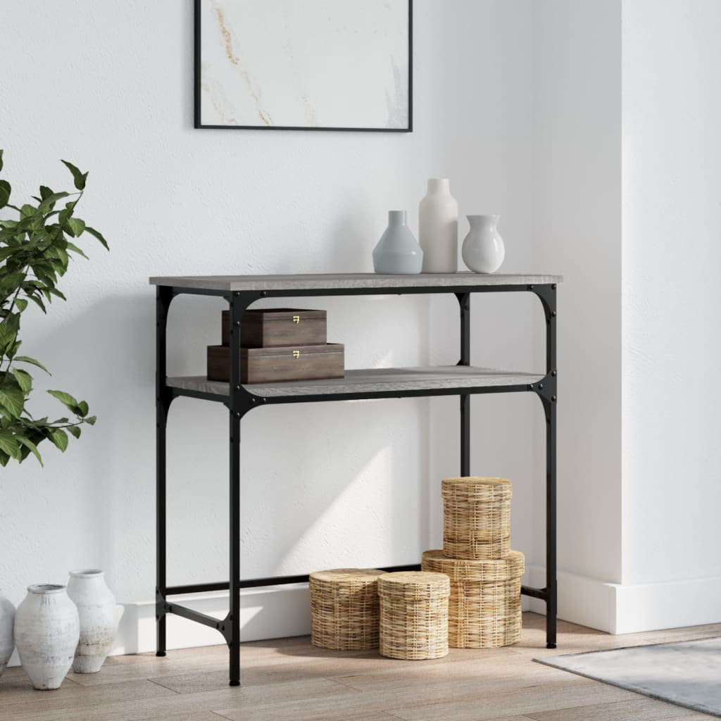 Vidaxl Console Table Grey Sonoma 75X35.5X75 Cm Engineered Wood ...