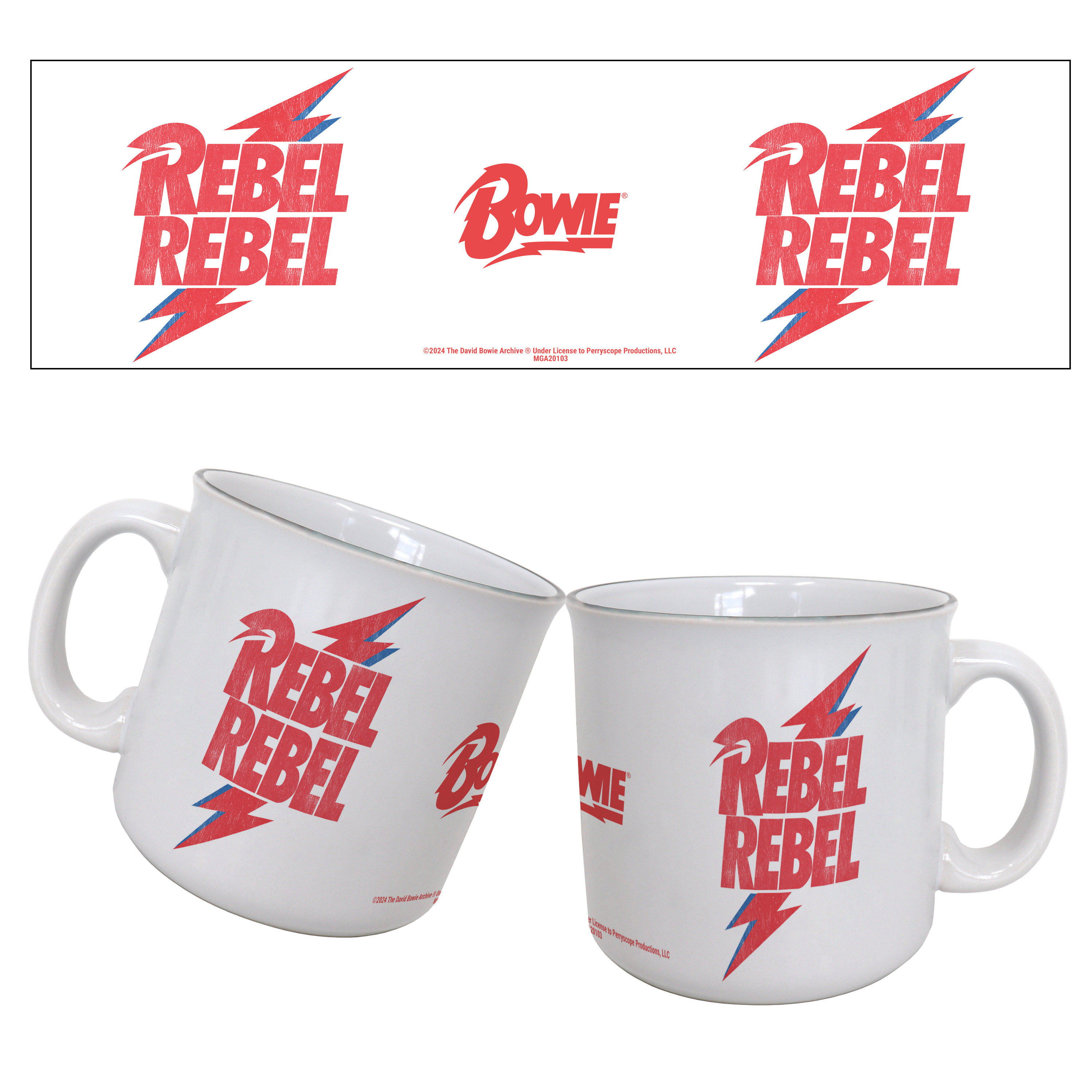 Winston Porter David Bowie - Rebel Rebel 20oz. Camper Mug | Wayfair
